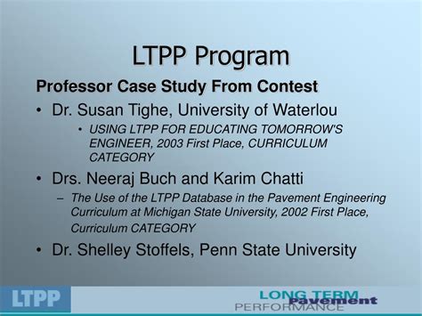 Ppt Ltpp Program Powerpoint Presentation Free Download Id 4226307