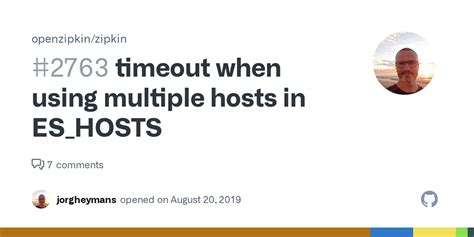 Timeout When Using Multiple Hosts In Eshosts · Issue 2763 · Openzipkinzipkin · Github