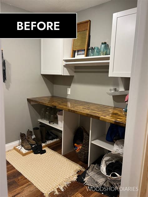 Rustic Laundry Cabinet Diy Diy Laundry Room Remodel With Built In