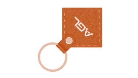 Chaveiro Mini Em Couro Tag 125khz Agl