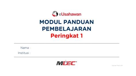 E Usahawan Modul Peringkat 1 Pptx