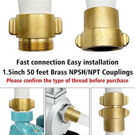 Flat Fire Hose Fire Hose 1 12 X 50ft Heavy Duty Fire Fighting Hose 15