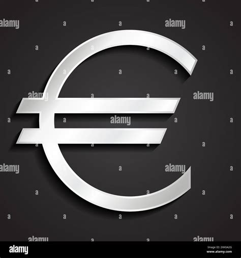 Euro Currency Europe Silver Stock Vector Images Alamy