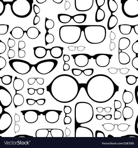 Seamless Pattern From Glasses Royalty Free Vector Image In 2025 Eyewear Store Design Eyewear
