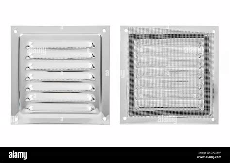 Metal Ventilation Grille Is Highlighted On A White Background