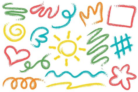 Crayon Pencil Color Scribbles And Lines Chalk Texture Hand Drawn