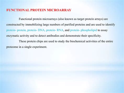 Proteomics Protein Microarray Pptx