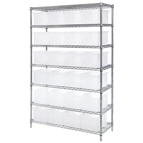 Quantum Wr7 92080 18x48x74 Wire Shelf Bin Organizer