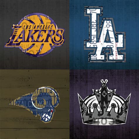 Los Angeles License Plate Art Sports Design Lakers Dodgers Rams Kings