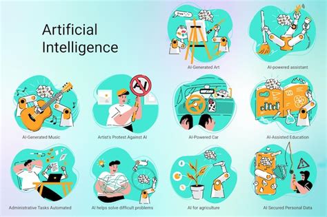 Premium Vector Artificial Intelligence Powered Assistant Illustration