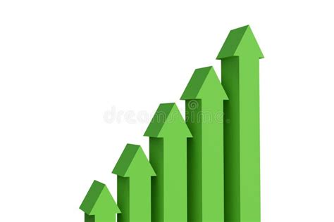 Growth Charts With Arrows 3d Rendering Stock Illustration