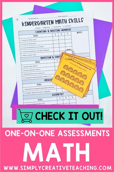 Kindergarten Math Assessment Checklist One On One Math Assessment Kindergarten Math