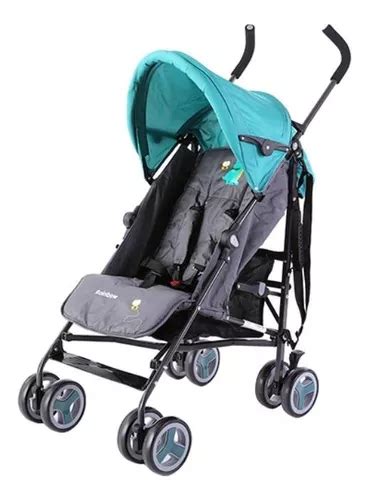 Carrinho Estilo Guarda Chuva Rainbow Evan Cinza E Verde Com Chassi De