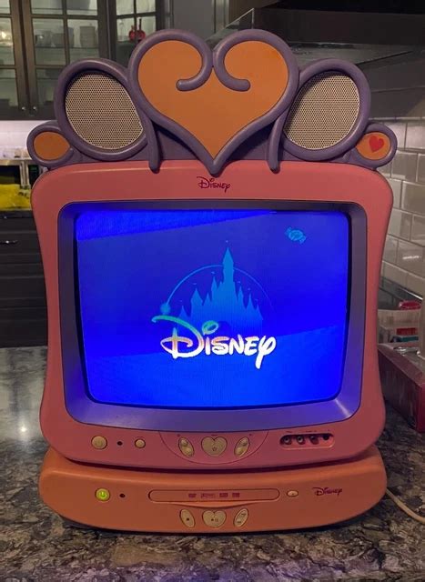 Disney Princess Retro Crt Color Tv Pink Model Dt1350 P Wdvd Player