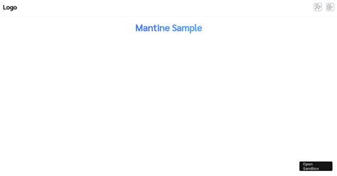 Mantine Sample Codesandbox