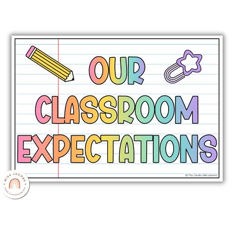 Classroom Rules And Expectations Posters Composition Notebook