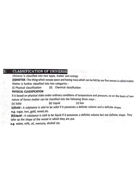 Solution Classification Of Universe Studypool