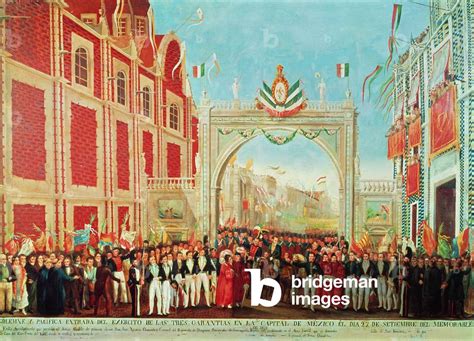 Image Of Solemn And Peaceful Entry Of The Army Of The Three By Mexican