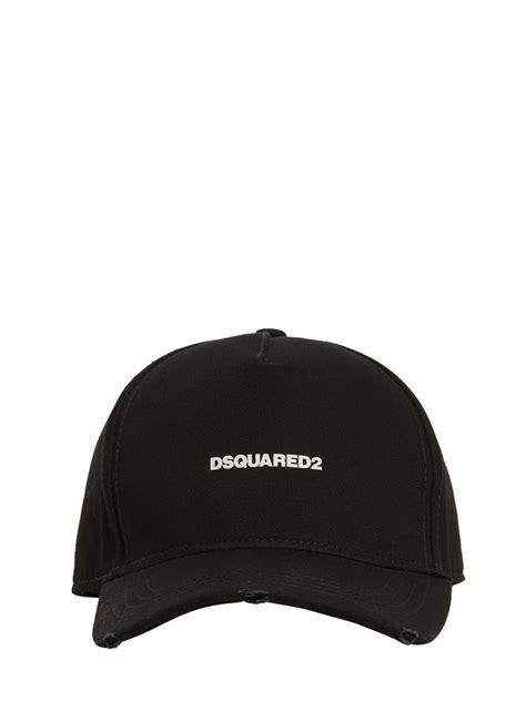 Dsquared2 Mini Logo Cotton Gabardine Cap Dsquared2