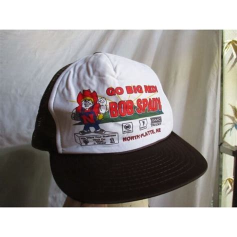 Huskers Accessories Vintage Mens Mesh Trucker Snapback Cap Nebraka Huskers Herbie 98s Big