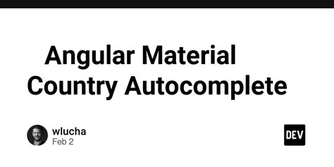 🌍 Angular Material Country Autocomplete Dev Community