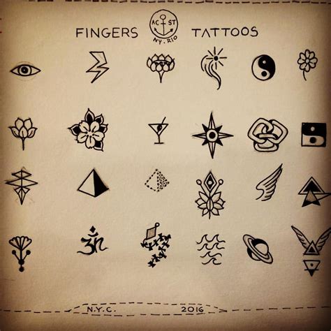 Symbol Small Finger Tattoos