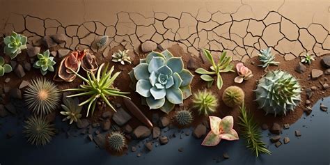 Premium Ai Image Droughtresistant Plant Varieties Climate Adaptation Concept Ai Generative