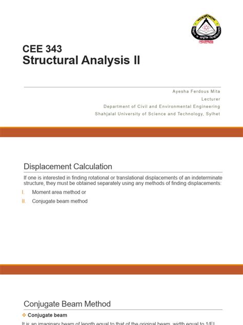 Conjugate Beam Method For Indeterminate Structures Pdf Beam