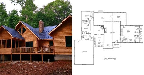 Single Level Log Home Floor Plan Ideas For Easy Living