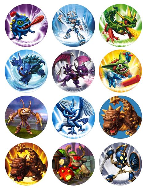 Magical Skylanders Party Cupcake Toppers And Favor Tags