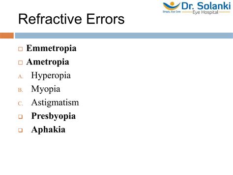 Refractive Errors And How To Correct Them Pptx
