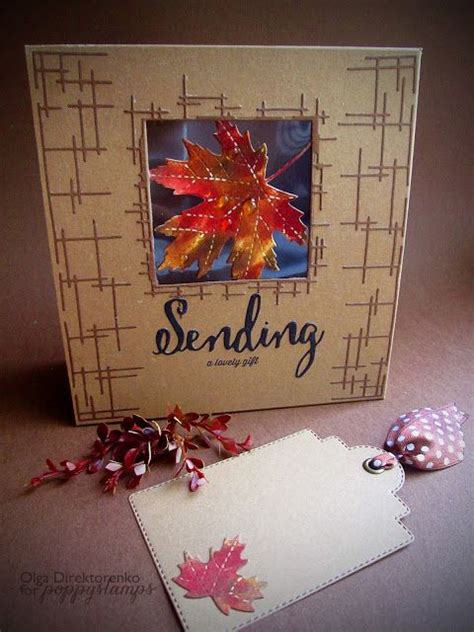 Building Your World Maple Leaf T Bag Ts Fall Cards Halloween