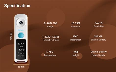 Difluid Coffee Tds Refractometer Save Data And Rechargeable Coffee Tds