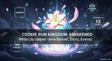 Cookie Run Kingdom Awakened White Lily Update April 2026