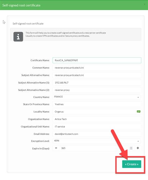 Build A Self Signed Certificate Artica Wiki