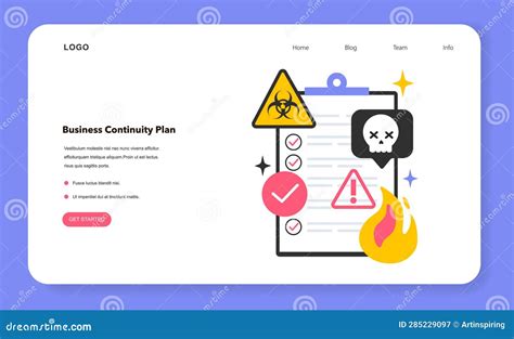 Bcp Or Business Continuity Plan Web Banner Or Landing Page Methodology