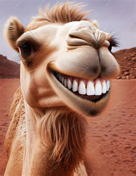Premium Photo Joyful Camel Caricature With A Grand Toothy Smile Set