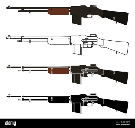 Automatic Rifle Gun Wwii Usa Stock Vector Image And Art Alamy