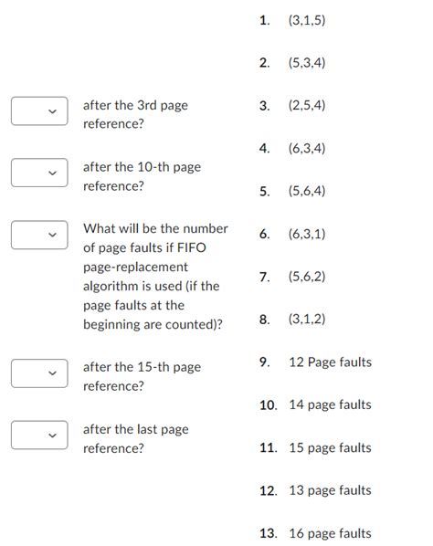 Solved Consider The Following Page Reference String For A