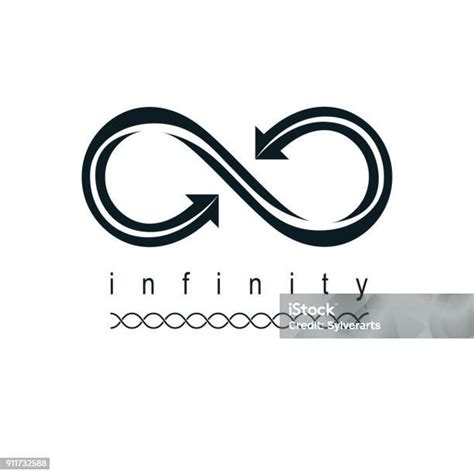 Endless Infinity Conceptuel Symbole Dune Boucle Vecteur Signe Spécial