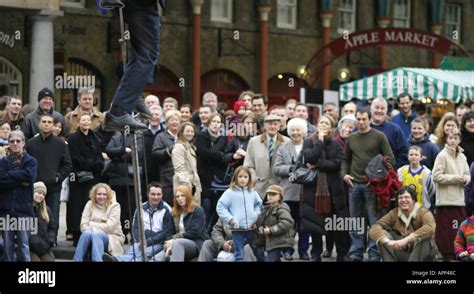 Street Performer London Covent Garden Entertainer Showman Actor Crowd