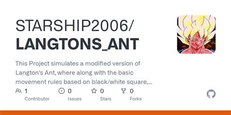 Github Starship2006langtonsant This Project Simulates A Modified Version Of Langtons Ant