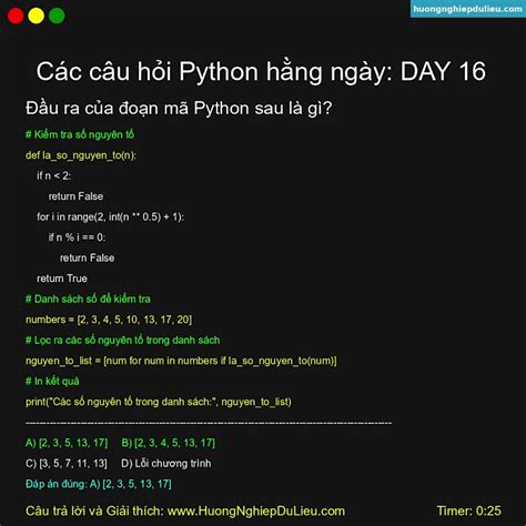 Day 16python Hằng Ngày Thuật Toán Kiểm Tra Số Nguyên Tố Youtube