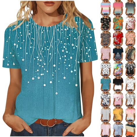 Jtzgdy Fashion Womens T Shirts Trendy Oversized Casual Summer Short