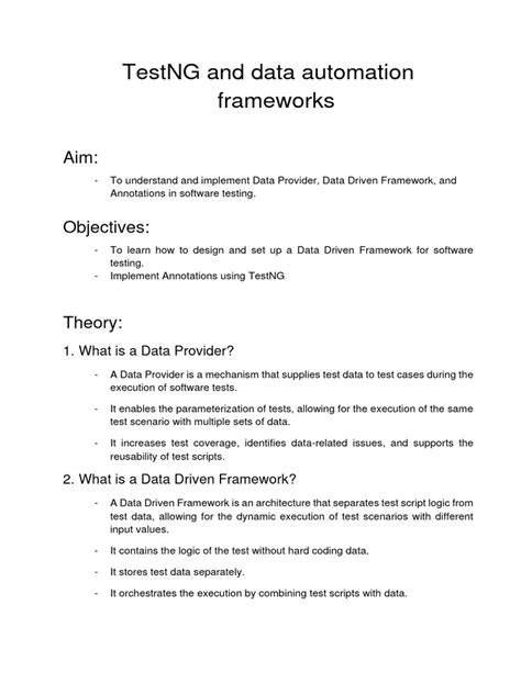Stqa Data Provider And Annotations Assignment 6 Pdf Software