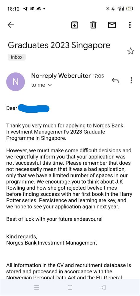 Best Automated Job Application Rejection Email Ever Whoever Created