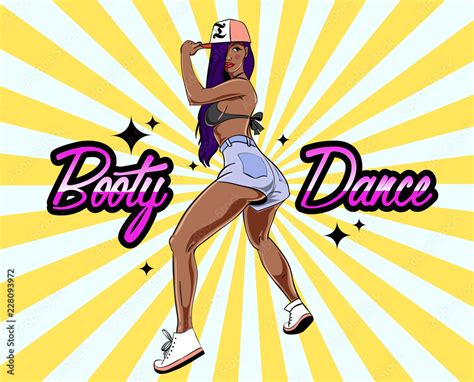 Vector De Stock Twerk Dance Female Cartoon Character Design Vector