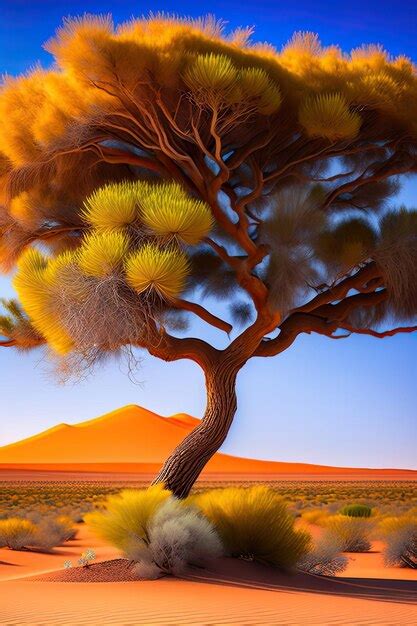 Premium Ai Image Desert Tree