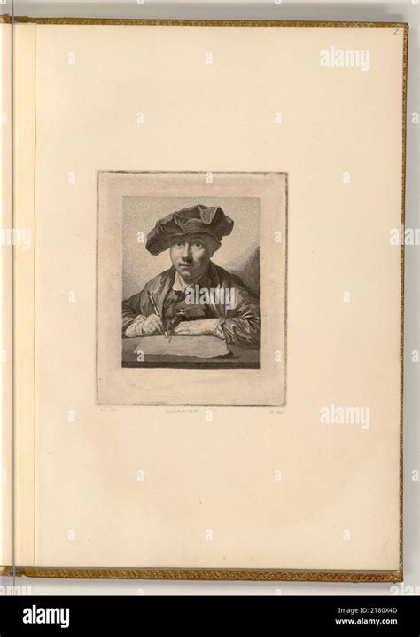 Georg Friedrich Schmidt Engraver Self Portrait Georg Friedrich Schmidt Etching 18 Century