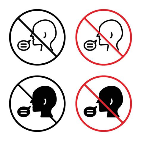 No Talking Sign 47484050 Vector Art At Vecteezy